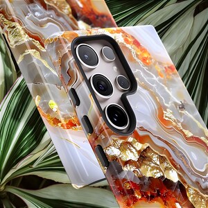Amber Precious Stone Opal and Gold Phone Case Tough Phone Casing iPhone ...