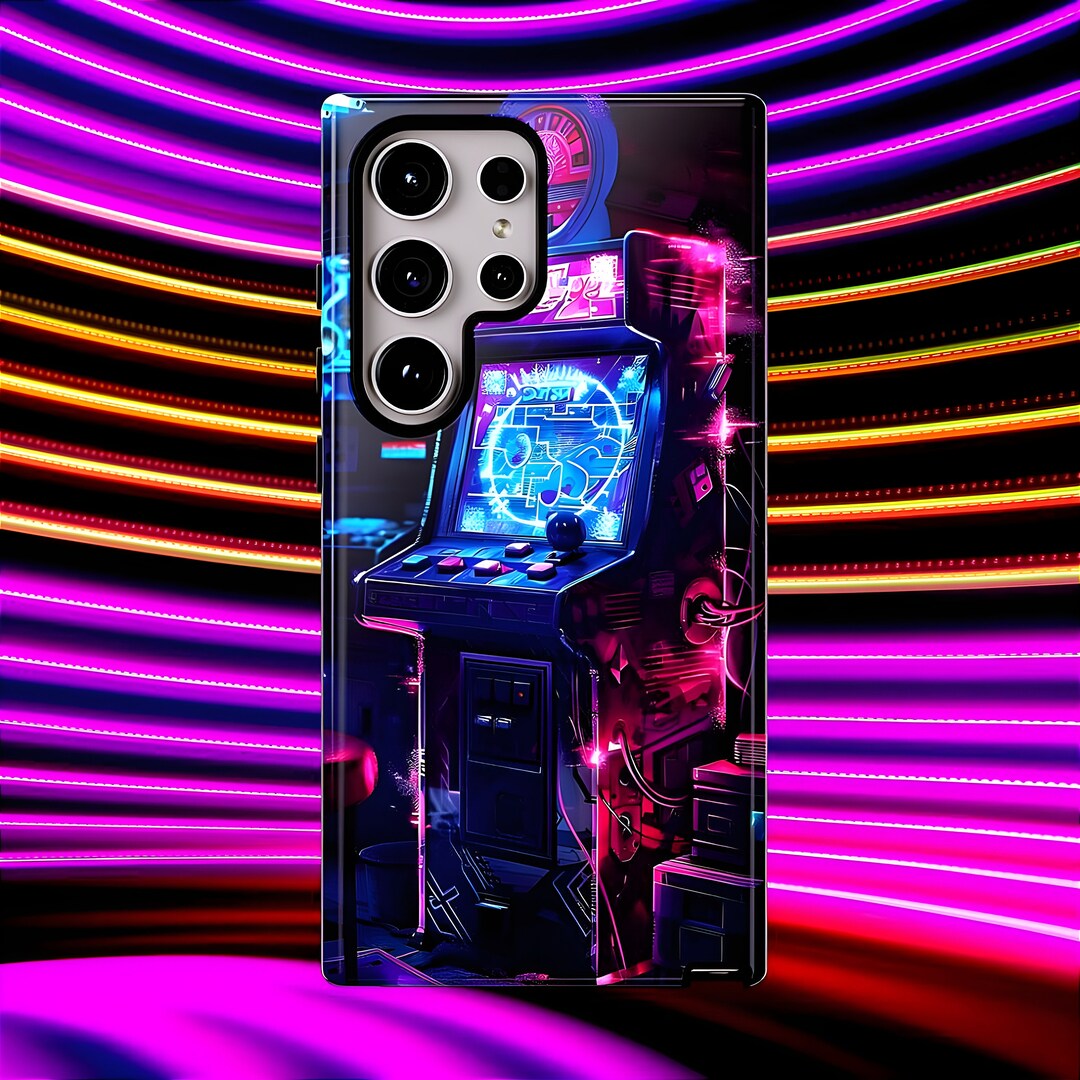 Phone Case Retro Arcade Game Cabinet Tough Phone Case iPhone 14 Casing ...