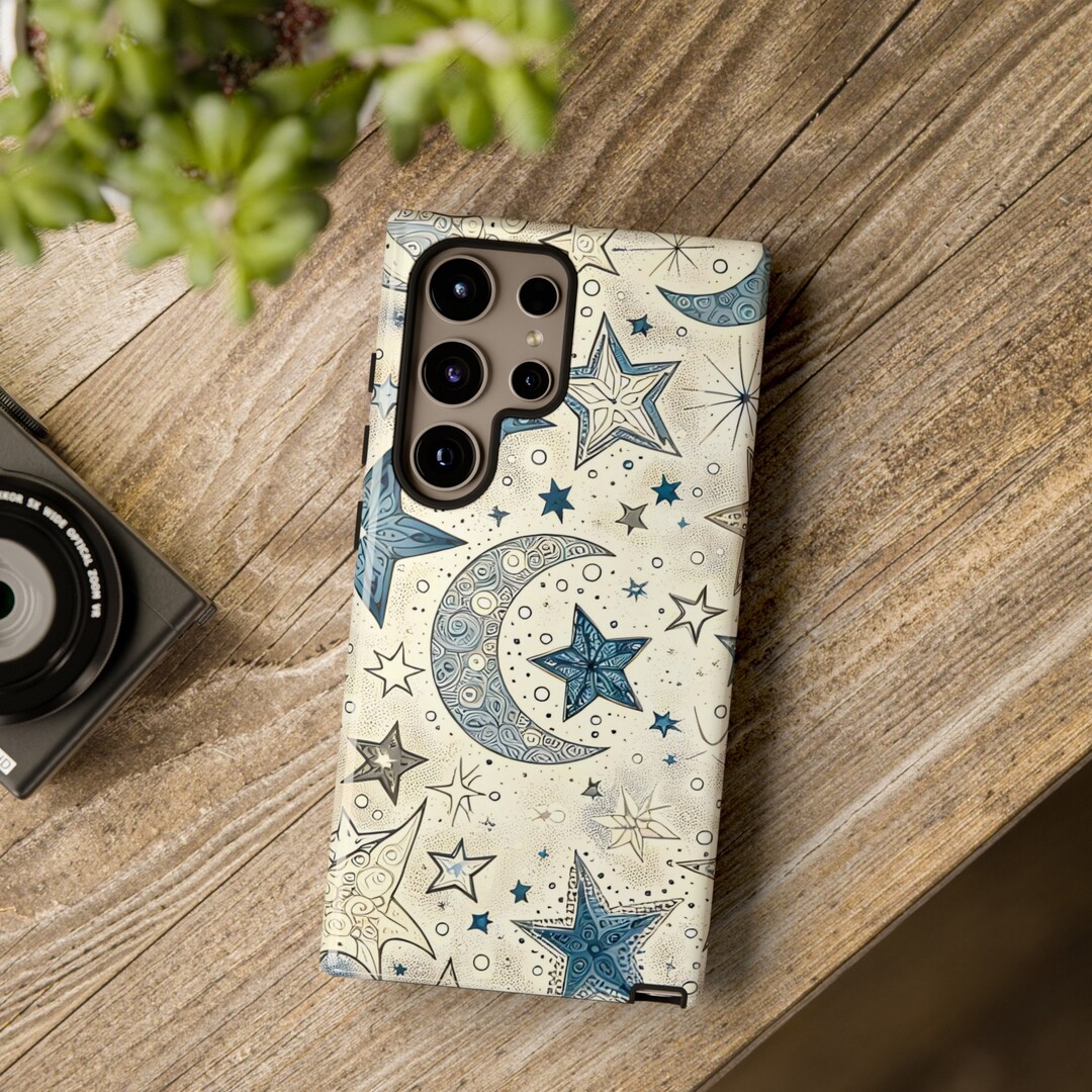 Boho Moons and Starry Night Tough Case, Cottagecore, S24 Casing and ...