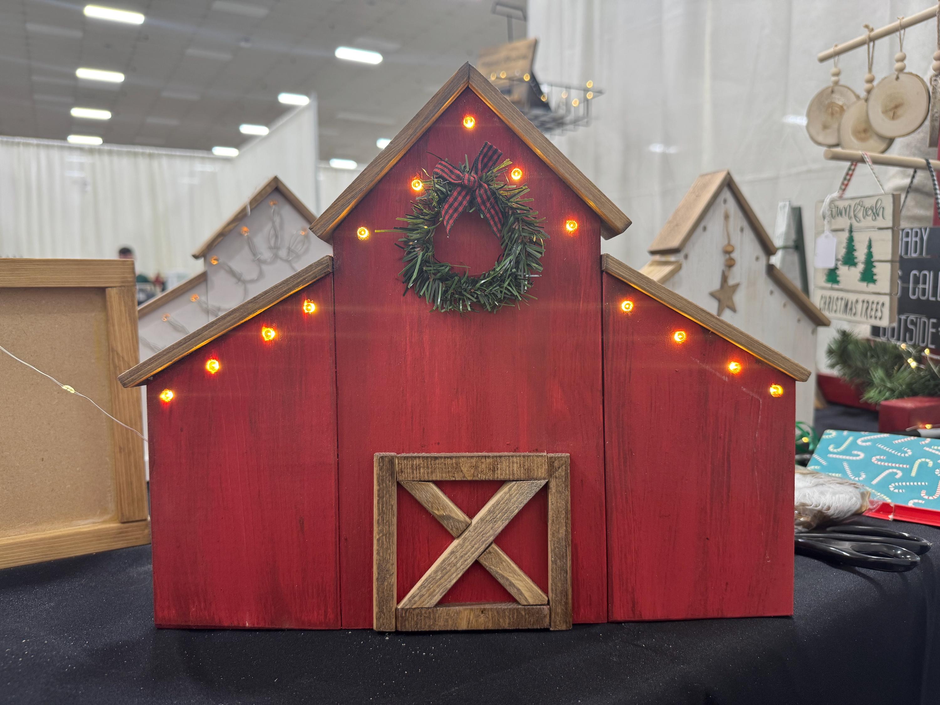 Decorative Barns With Lights/barn Art/christmas Decor/farm Art/rustic ...