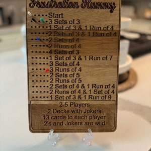 Frustration Rummy Wood Board Game - Etsy