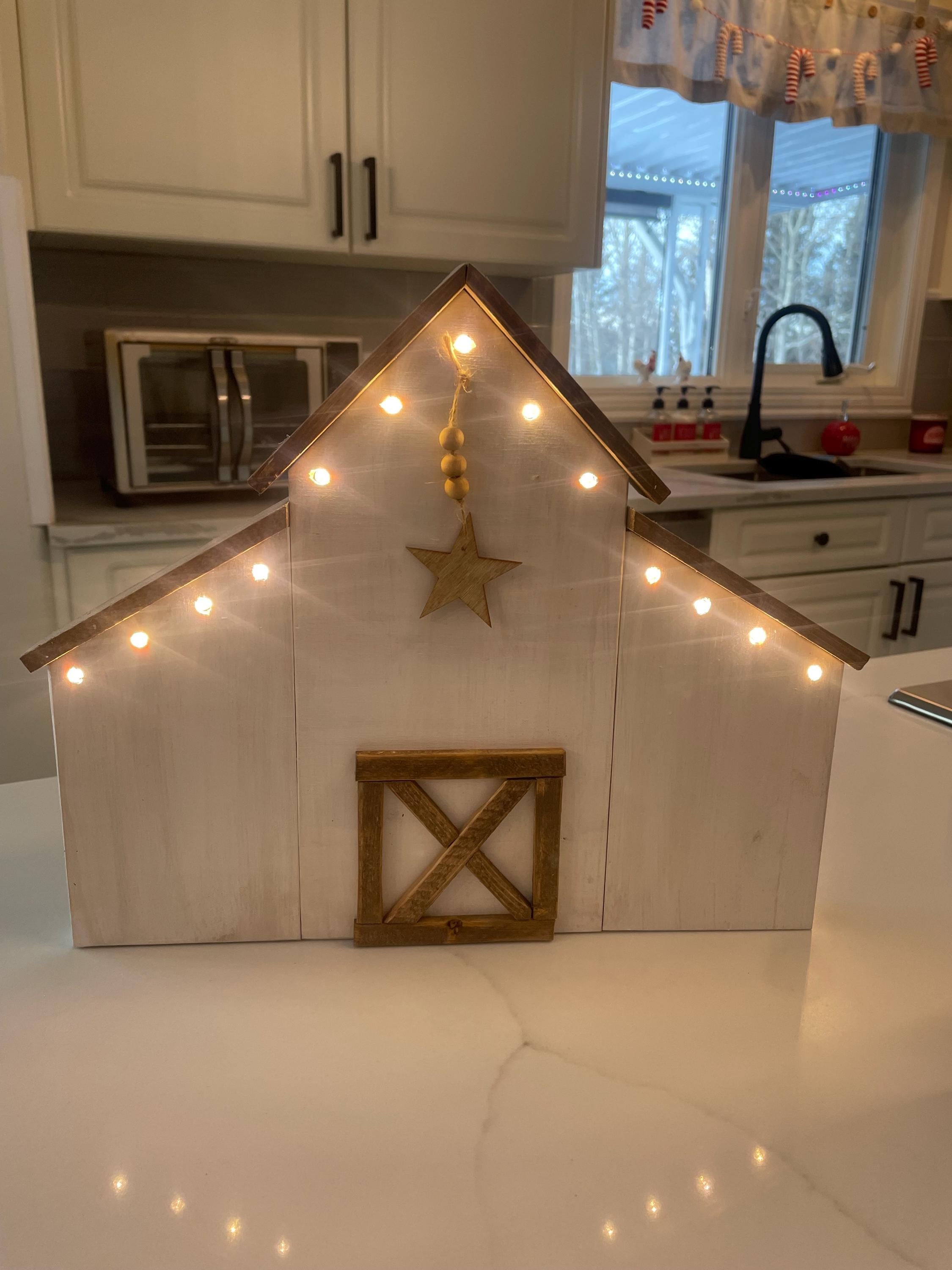 Decorative Barns With Lights/barn Art/christmas Decor/farm Art/rustic ...