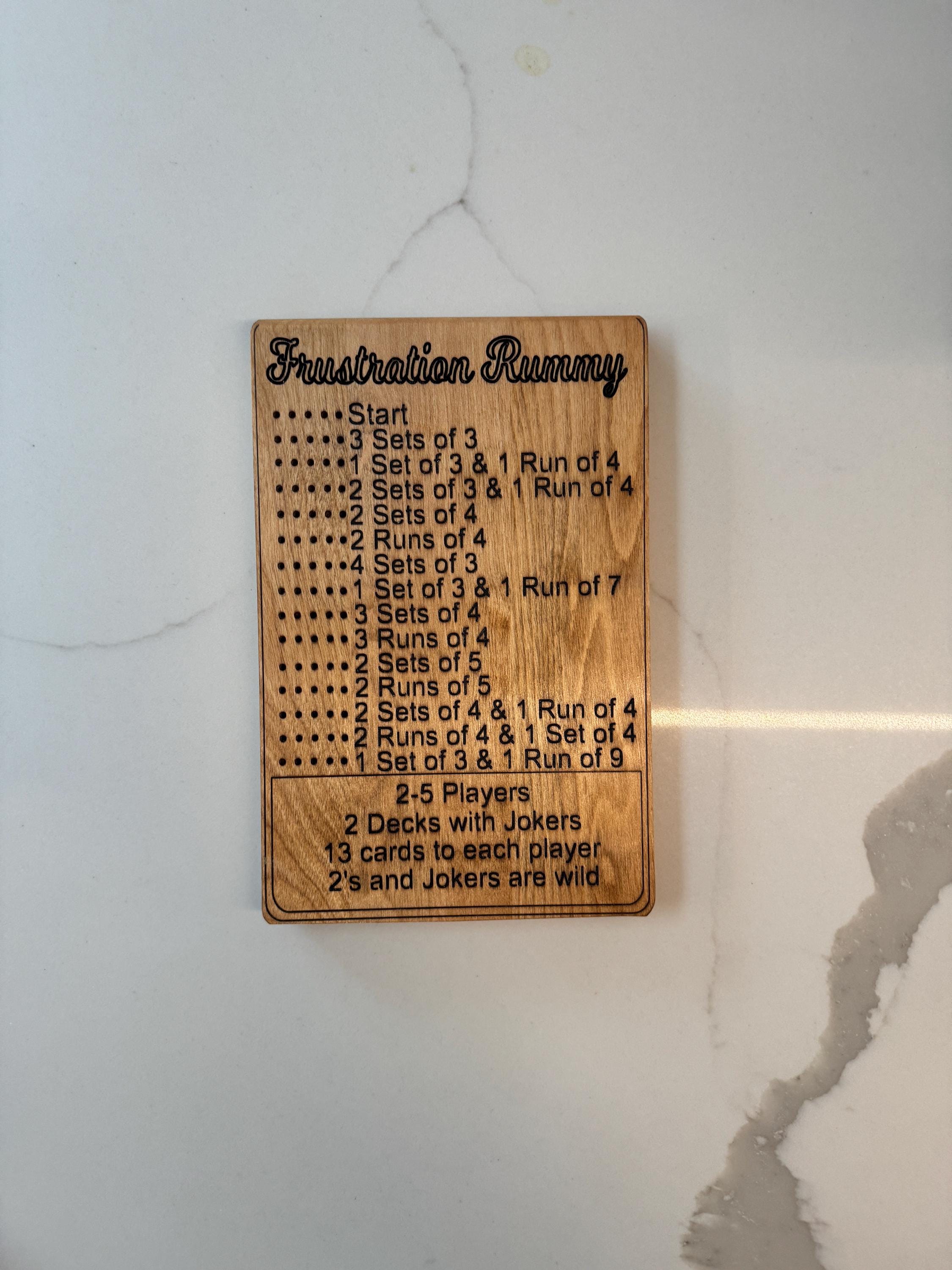 Frustration Rummy Wood Board Game - Etsy