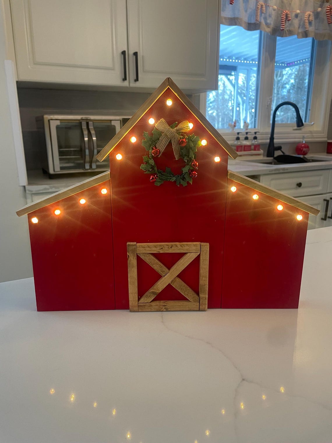 Decorative Barns With Lights/barn Art/christmas Decor/farm Art/rustic ...