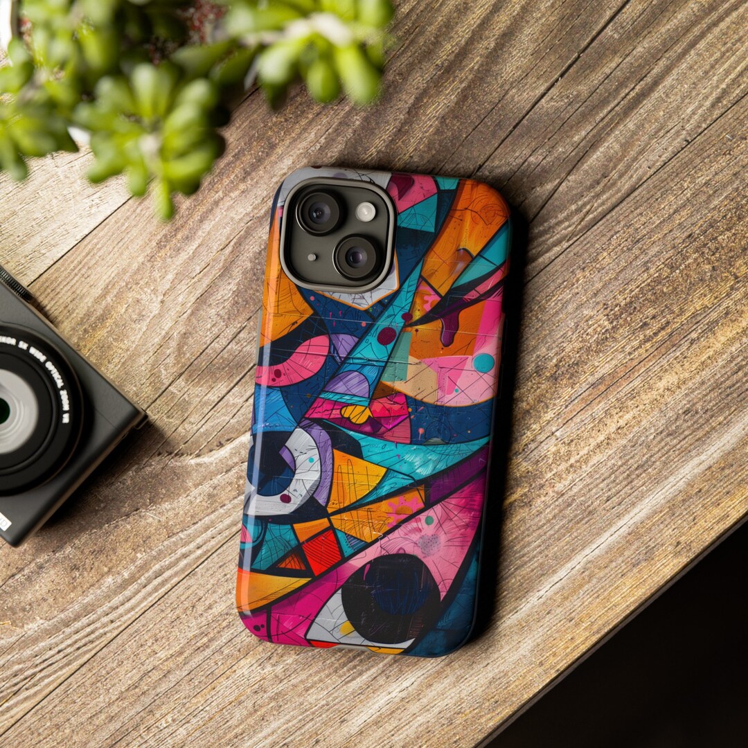 Abstract Colorful Street Art Iphone/android Cell Phone Case | Geometric ...