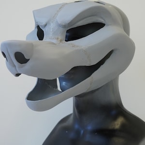 3D Printed Fursuit Head Base: Snarling, Grumpy, Toothy, Angery K9 - Etsy