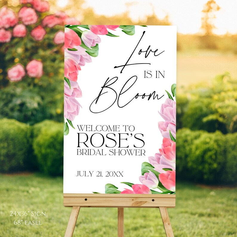 Wildflowers Love is in Bloom Bridal Shower Welcome Sign, Wildflower ...