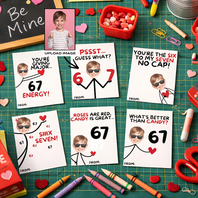 Custom 67 Valentine Cards - Etsy