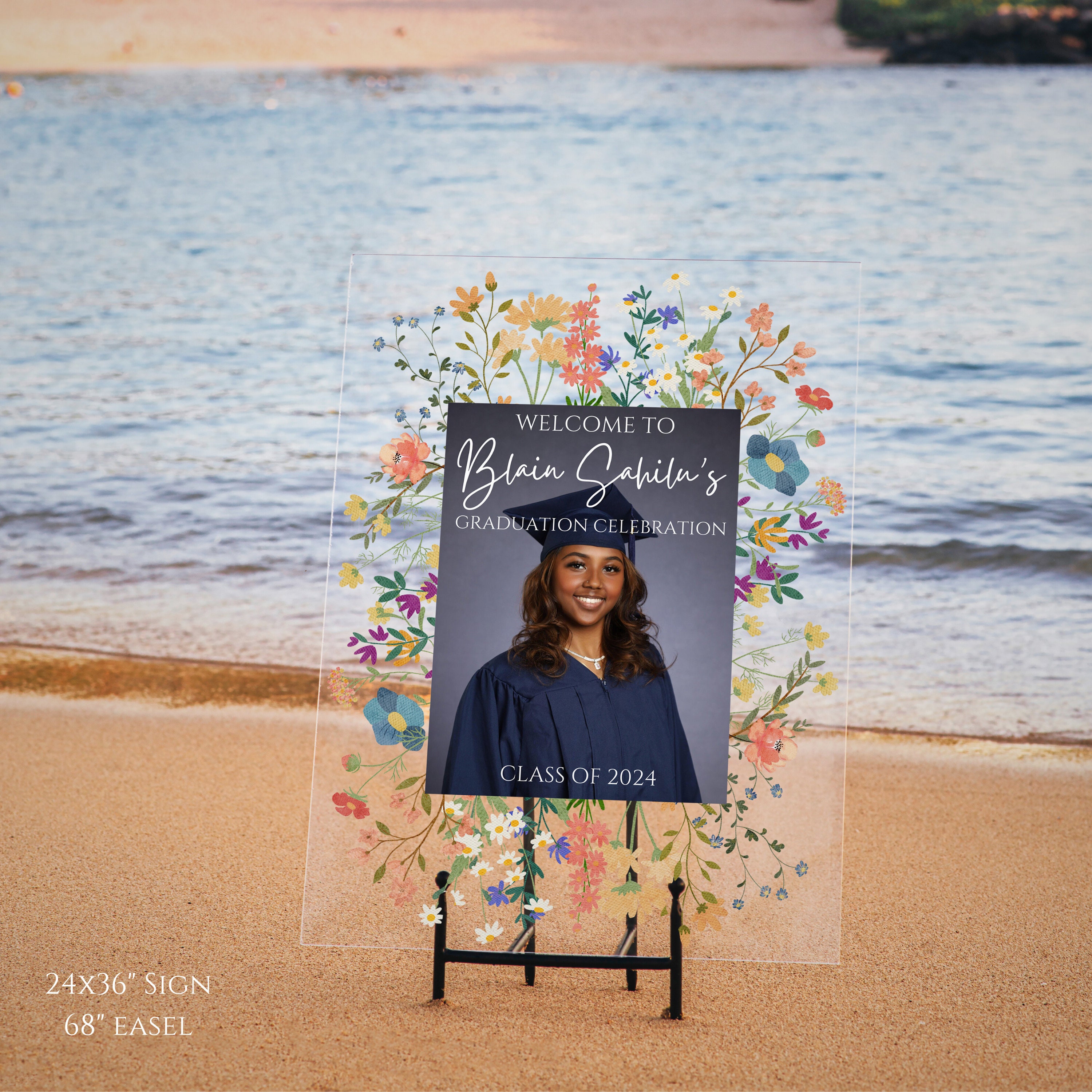 Custom Graduation Party Sign With Picture, Graduation Acrylic Welcome ...