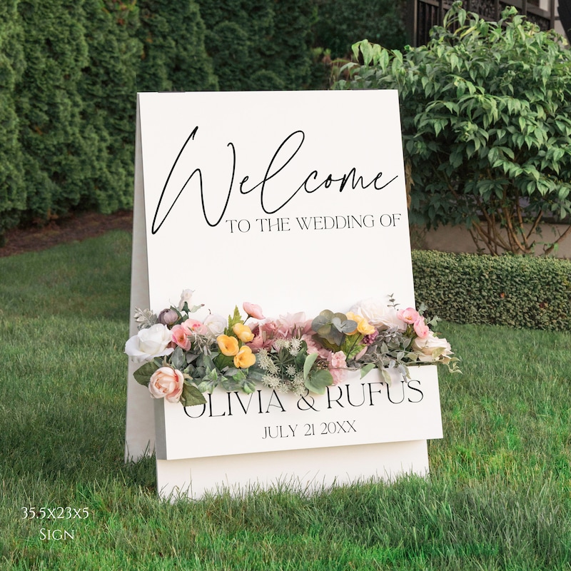 Flower Box Wedding Welcome Sign - Etsy