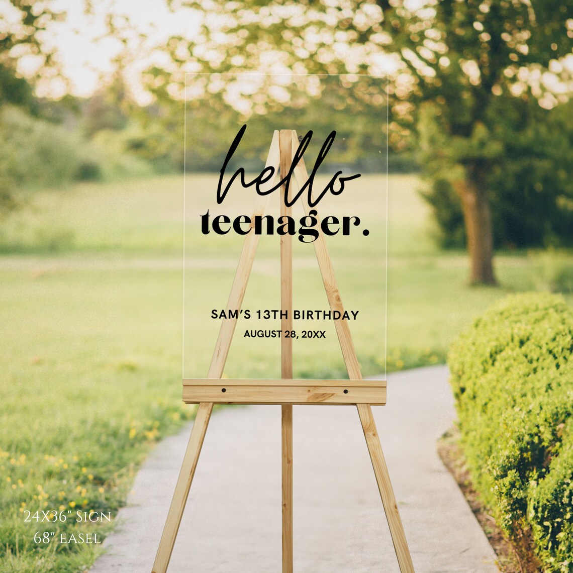 Custom Hello Teenager 13th Birthday Party Welcome Sign, Teen Birthday ...