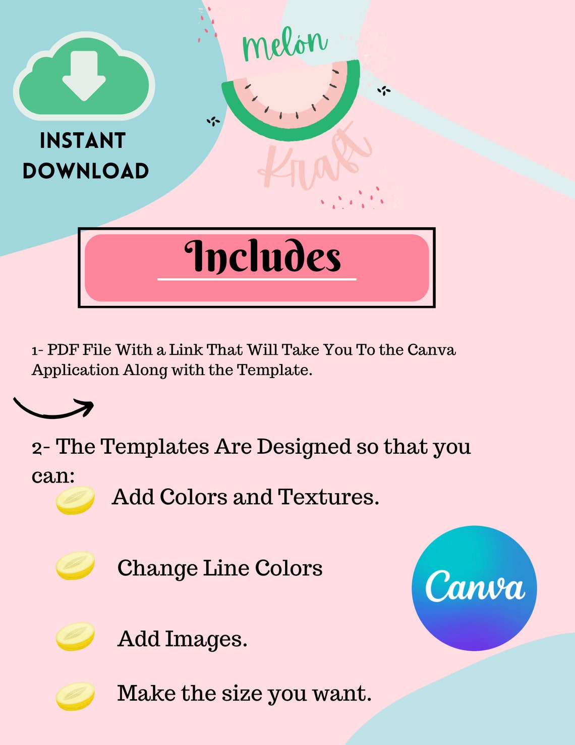Lunch Box Template Editable in Canva - Etsy