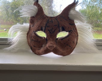 Airbrushed Canadian Lynx Therian Masks With Flowers and Leaves! - Etsy