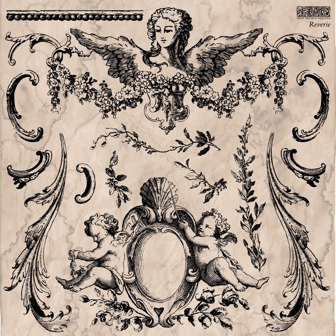 IOD Reverie Decor Stamp™ 12" X 12" FREE SHIPPING Orders Over 150 Rubber ...