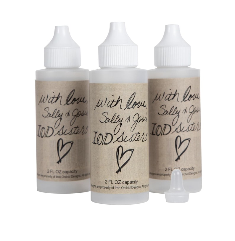 IOD Empty Ink 2oz Mixing Bottles Set of 3 Three Iron Orchid Designs Ink ...