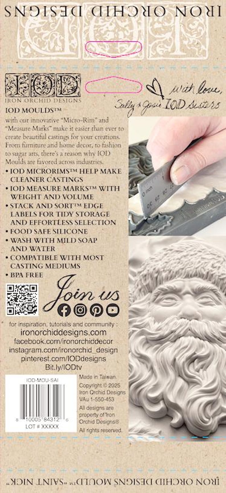 IOD Saint Nick Decor Mould™ 5" X 7" FREE SHIPPING Orders Over 150 Resin ...