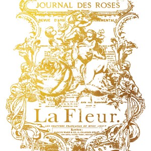 IOD Curated Signage Gold Foil Decor Transfer Pad™ 12" X 16" Full Size ...