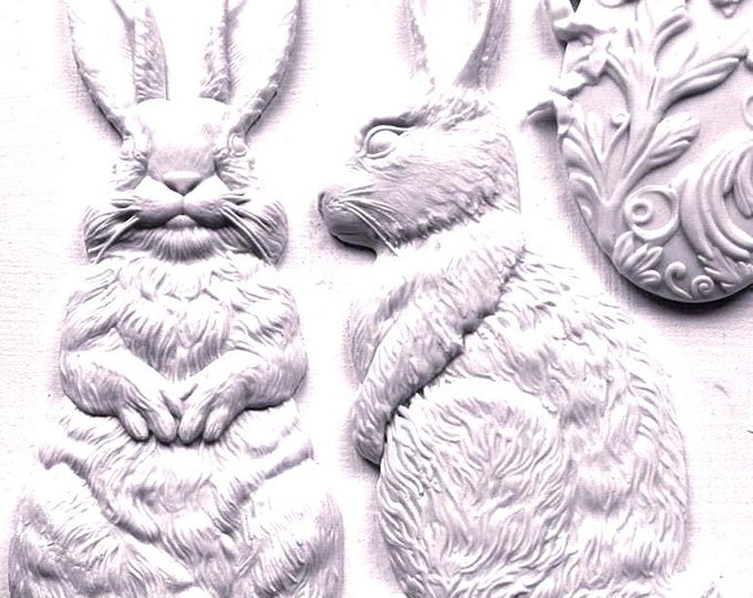 New* IOD Les Lapins Decor Mould™ 6" X 10" FREE SHIPPING Orders Over 150 ...