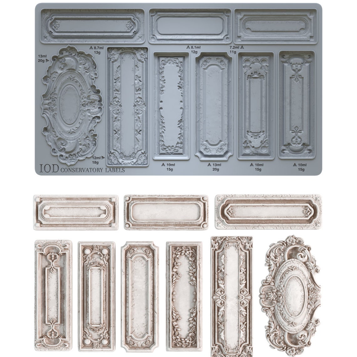IOD Conservatory Labels Decor Mould™ 6" X 10" FREE SHIPPING Orders Over ...