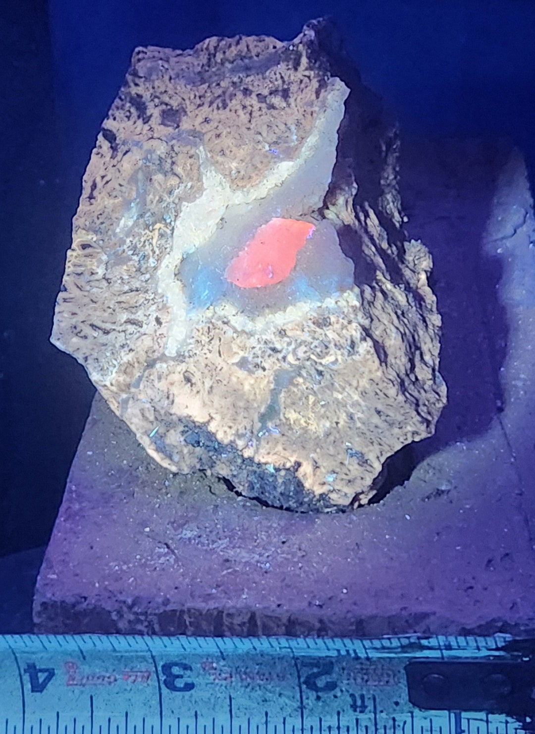 Septarian-ish Nodule Piece With Beautiful Calcite Crystal Centered ...