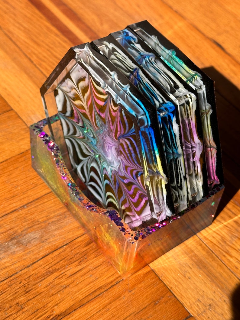 Resin Coaster Set of 4 - Etsy