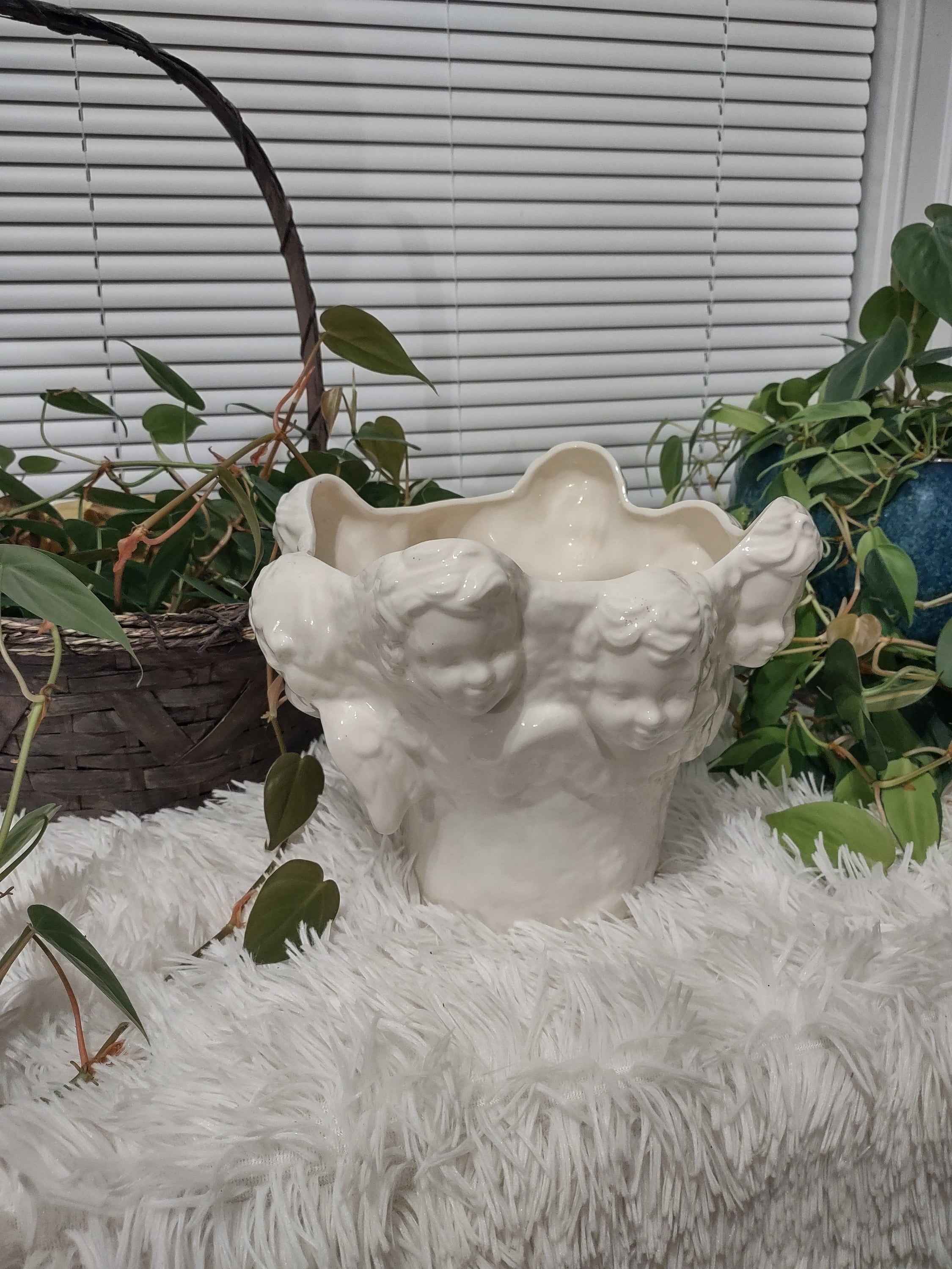 Cherub Ceramic Planter - Etsy