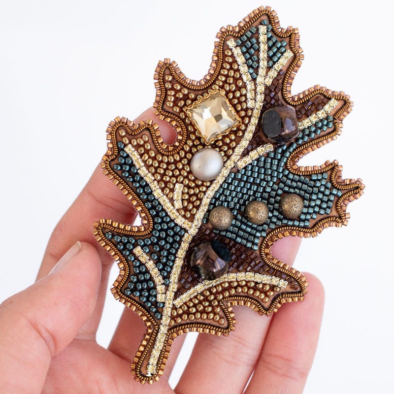 Seed Bead Brooch - Etsy