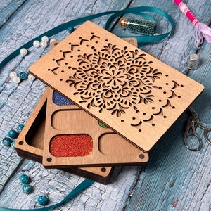 Personalizable Seed Bead Organizer: Handmade Wooden Beading Box - Etsy