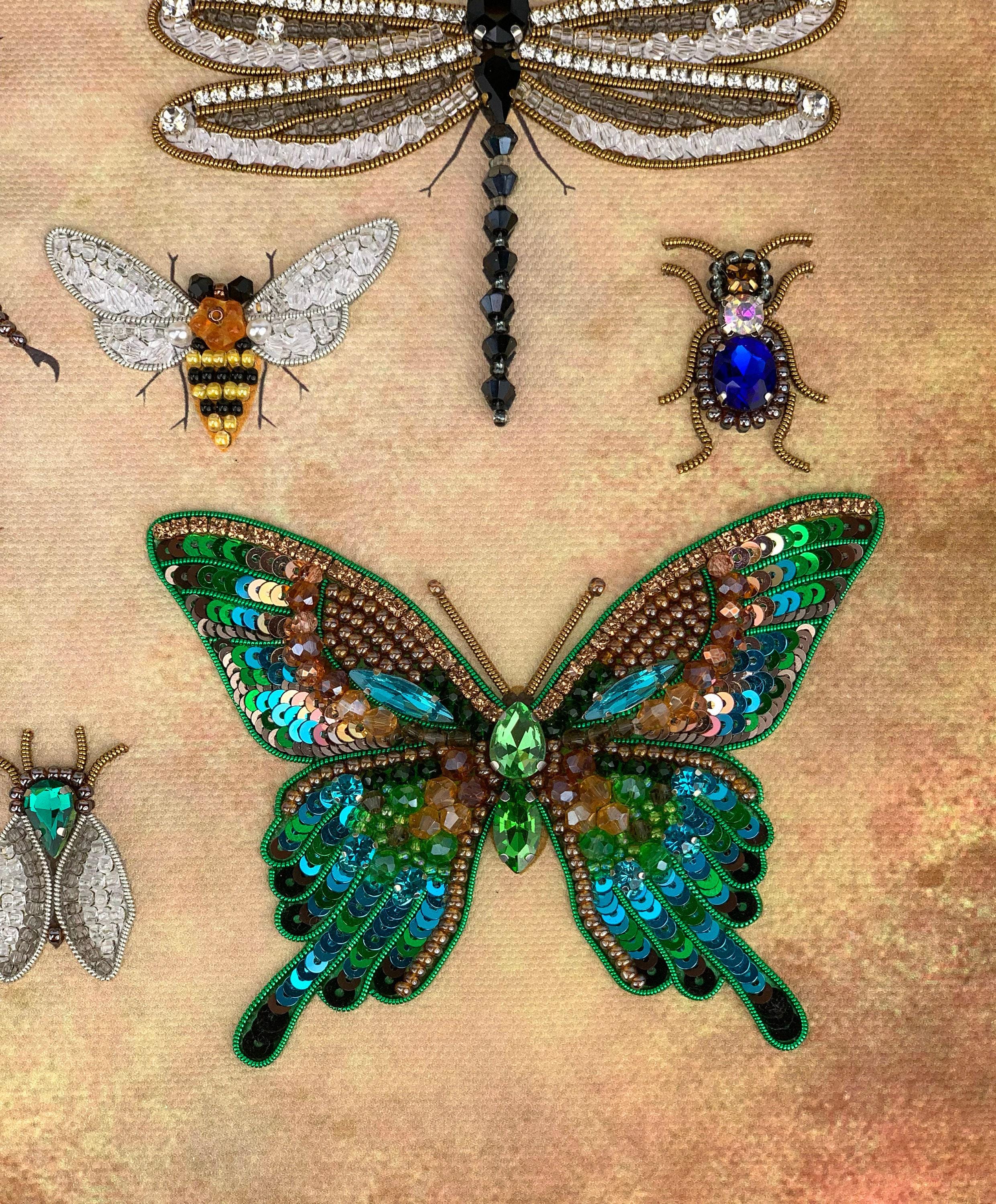 Bugs Bead Embroidery Kit: DIY Insect Beading on Printed Felt Base - Etsy