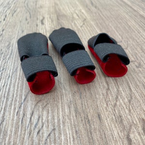 Red Suede Leather Finger Guards: Sewing, Jewelry Making, Needle Felting ...