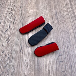 Red Suede Leather Finger Guards: Sewing, Jewelry Making, Needle Felting ...