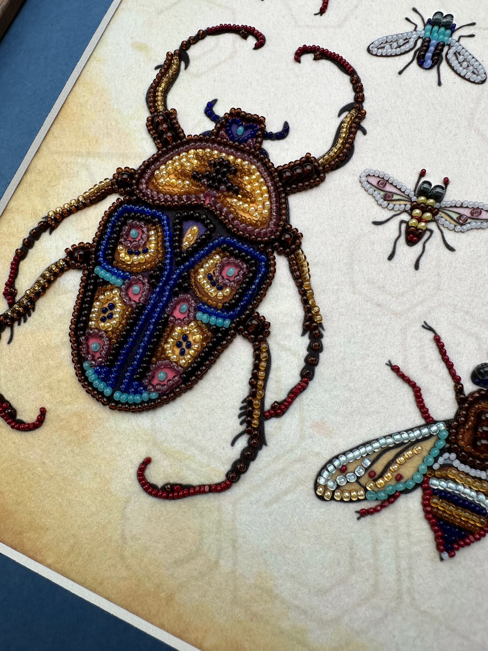 Bugs Bead Embroidery Kit: DIY Insect Beading on Printed Felt Base - Etsy
