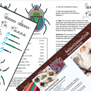 Bead Embroidery Kit Praying Mantis, DIY Beaded Brooch Kit, Insect Craft Kit, Jewelry Making Kit ...