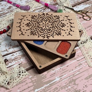 Personalizable Seed Bead Organizer, Wooden Box for Beads, Beading Board ...
