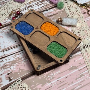 Personalizable Seed Bead Organizer: Handmade Wooden Beading Board - Etsy