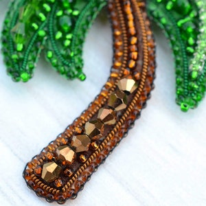 Bead Embroidery Kit Palm Tree. Seed Bead Brooch Kit. DIY Craft Kit ...