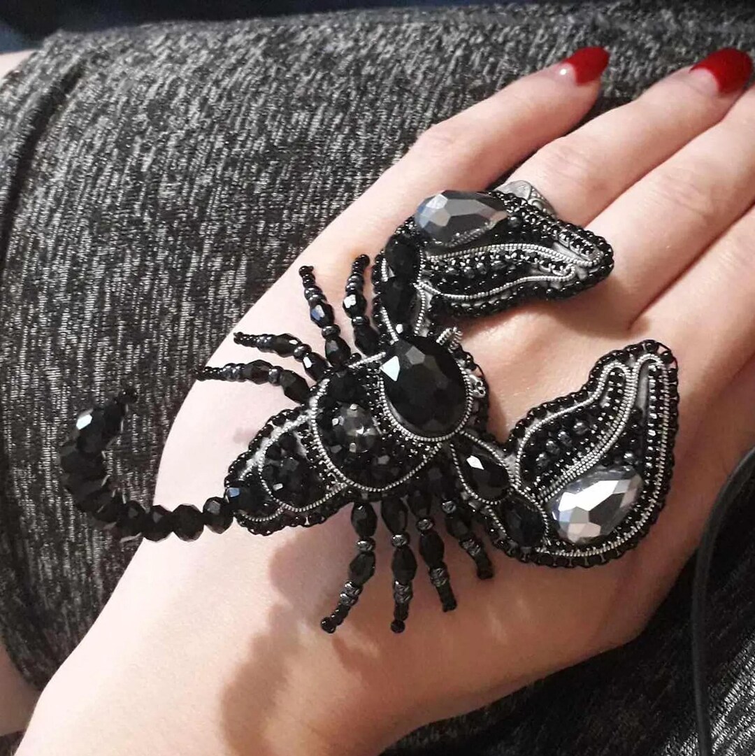 Bead Embroidery Kit: Scorpion Brooch DIY Craft - Etsy