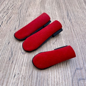 Red Suede Leather Finger Guards: Sewing, Jewelry Making, Needle Felting ...