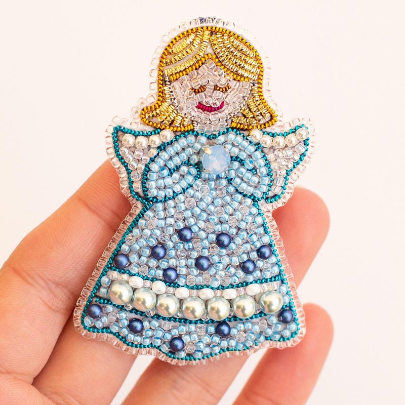 Beaded Angel Brooch Kit - Etsy