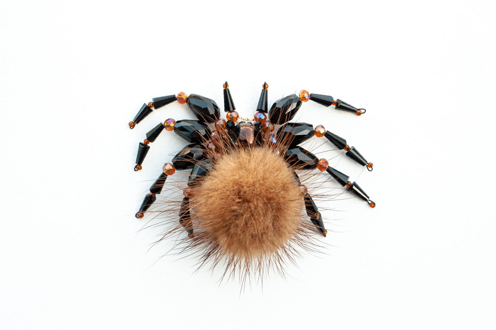 Bead Embroidery Kit: Tarantula Spider Brooch With Fur (DIY) - Etsy