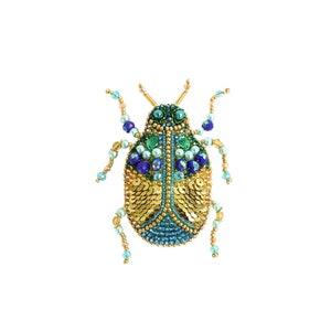 Bead Embroidery Kit Bug. Seed Bead Brooch Kit. DIY Craft Kit. Insect ...