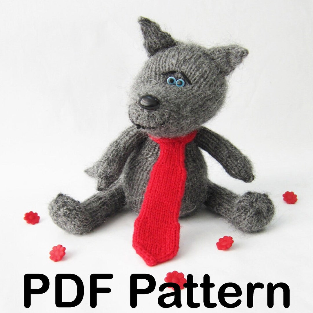 Knitted Pattern Wolf amigurumi Tutorial PDF File. Knitted Pattern ...