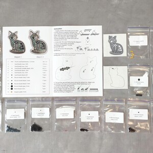 Black Cat Bead Embroidery Brooch Kit: DIY Jewelry Making - Etsy Canada