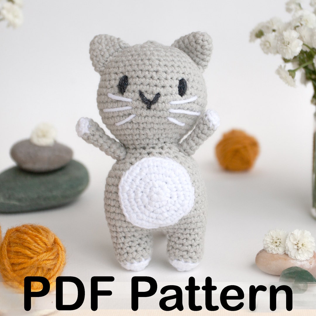 Crochet Cat Pattern: Amigurumi Tutorial for Beginners (PDF File) - Etsy