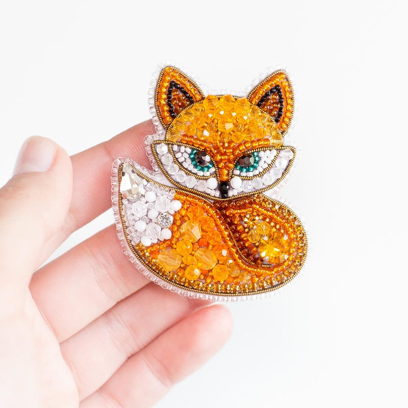 Fox Brooch - Etsy