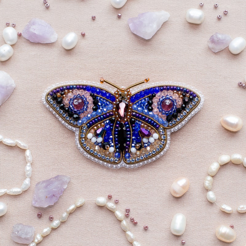 Beaded Brooch - Etsy