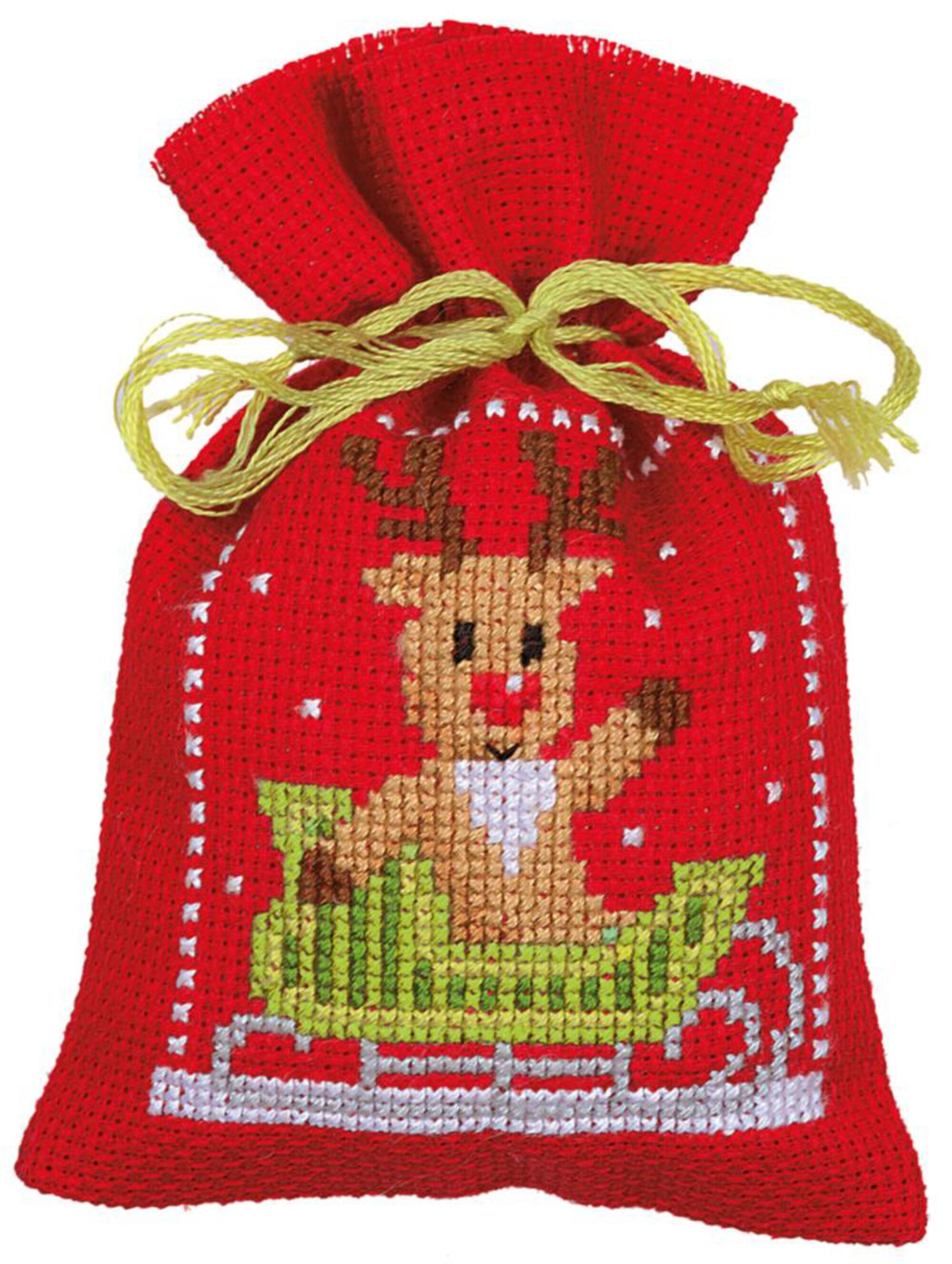 Christmas Sachet Bags Cross Stitch Kit: Santa, Reindeer, Snowman - Etsy