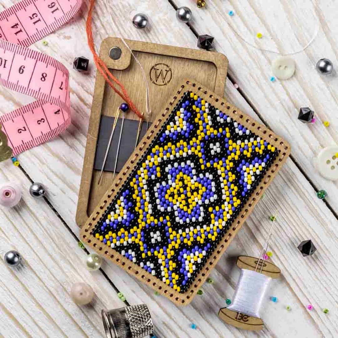 Personalizable DIY Beaded Embroidery Needle Storage Box With Magnetic ...