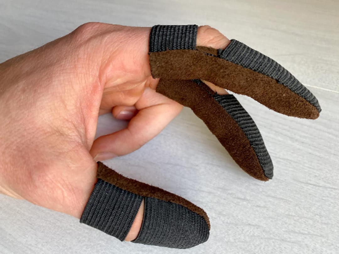 Leather Finger Guards, Men's Brown Thimble, Wood Carving Tools, Thumb ...