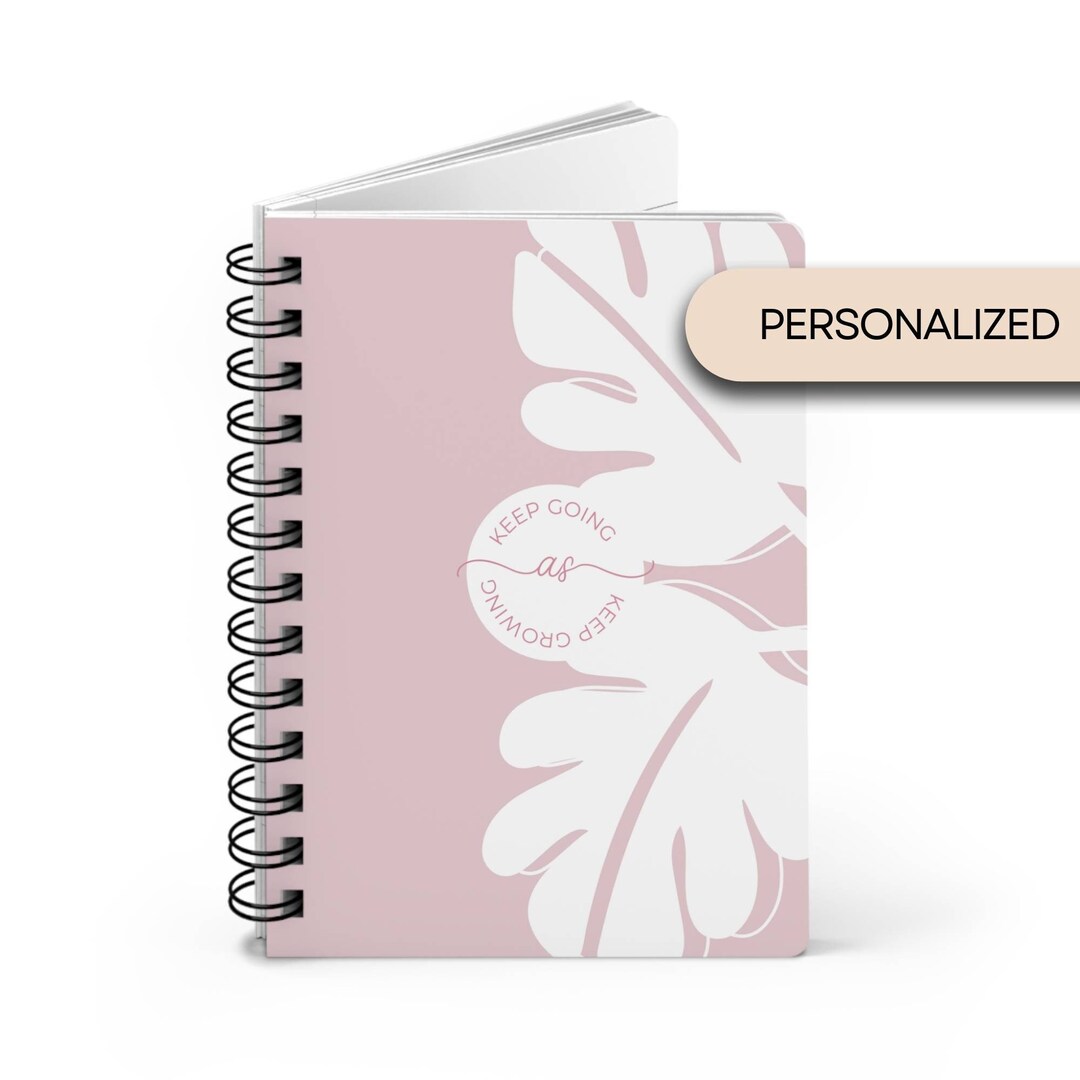 Personalized Monstera Self Care Journal for Plant Lover Pink Monstera ...